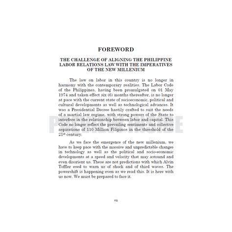 Labor Code Of The Philippines Codal Centralbooks