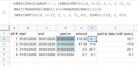 Excel Array Formula Sum To Date Stack Overflow