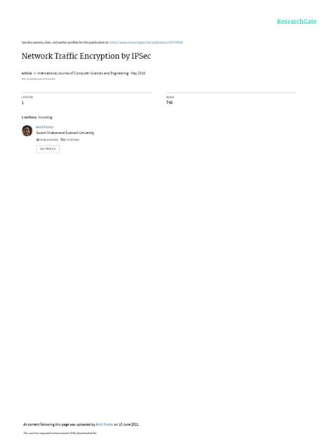 Network Traffic Encryption By Ipsec Pdf