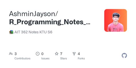 Github Ashminjaysonrprogrammingnotesktu 📚 Ait 362 Notes Ktu S6