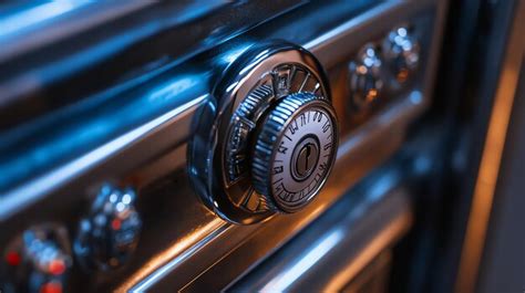 A Closeup Of The Combination Lock On A Safe Premium Ai Generated Image