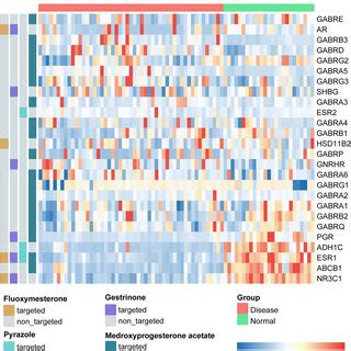 Heatmap Of Gene Expression Levels Of Drugs Targets Between Breast Download Scientific Diagram