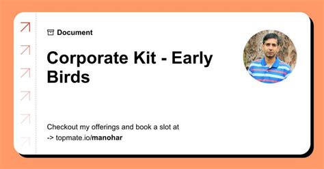 Manohar Batra On Linkedin Corporate Kit Early Birds With Manohar Batra