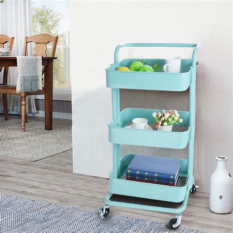 Rolling Shelf Cart With Drawers At Sherie Lentz Blog