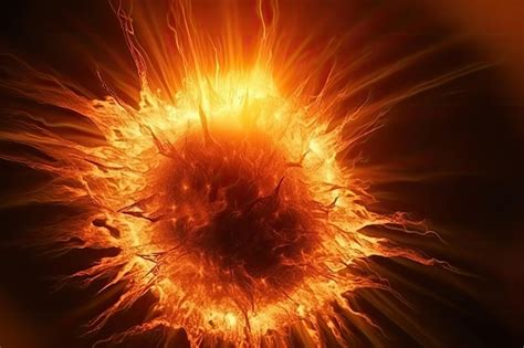 Premium Ai Image Surface Of Sun With Prominences Solar Radiation Generative Ai