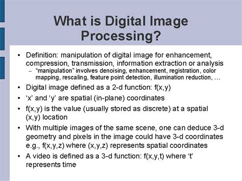 Syde 575 Image Processing Introduction Read Textbook Chapters