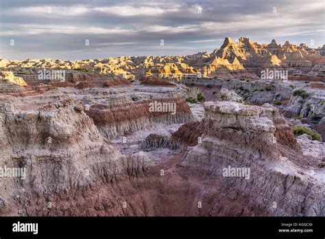 Sunset Along The Door Trail At Badlands National Park South Dakota