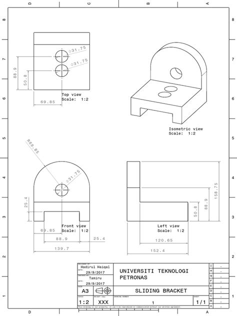 Sliding Bracket Assembly Drawing Pdf Engineering