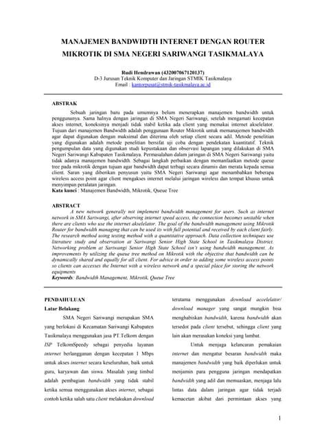 Simulasi Load Balancing Dan Failover Dengan Mikrotik Ppt