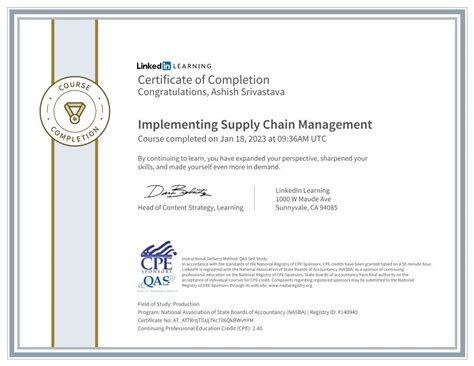 Ashish Srivastava On Linkedin Certificate Of Completion