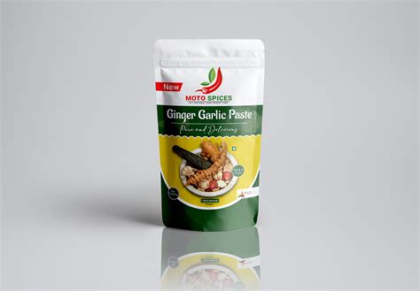 Ginger Garlic Paste Pouch Design Behance