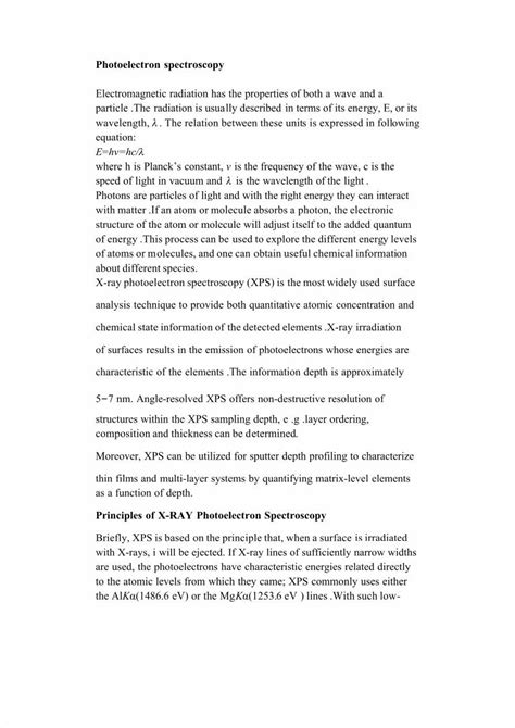 Pdf Photoelectron Spectroscopypdf Dokumentips