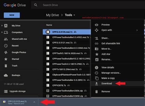 Metadata Consulting Dot Ca How To Fix GDrive Download File Failed Network Error
