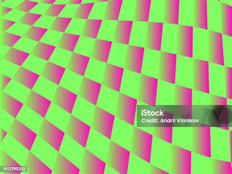 Rave Psychedelic 산성 여행 왜곡 된 메쉬 착시 밝은 추상적 인 배경 그라디언트 색상 포스터 배너 및 판촉 품목을위한 디자인 벡터 일러스트 레이 션 바둑판에