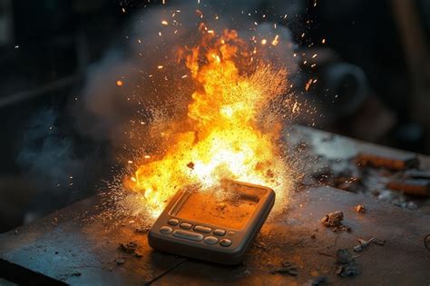 Pager Battery Explosion Premium Ai Generated Image