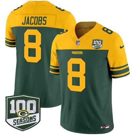 Mens Green Bay Packers Throwback 100th Season Patch Vapor Limited