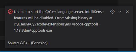 Update Of C C Extension Not Running Due To Missing Binary Issue