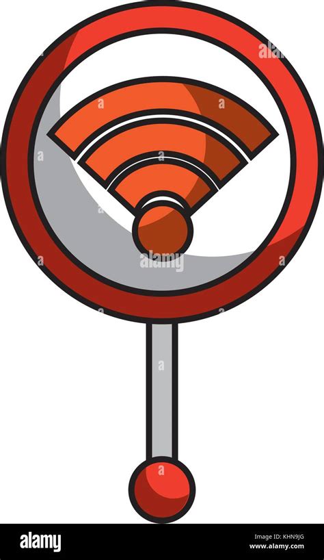 Gps Navigation Pointer Map Wifi Internet Signal Stock Vector Image