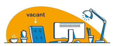 직장 사무실 테이블 데스크 벡터 평면 일러스트 는 흰색을 통해 고립 가정 편안한 작업 공간 개념에서 작업 빈 의자 아무도 빈 작업 개념 서기에 대한 스톡 벡터 아트 및 기타