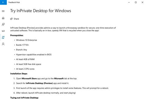 Windows 10 InPrivate Desktop Security Feature Outlined Software News HEXUS Net