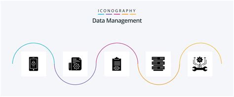 Data Management Glyph 5 Icon Pack Including Server List Setting