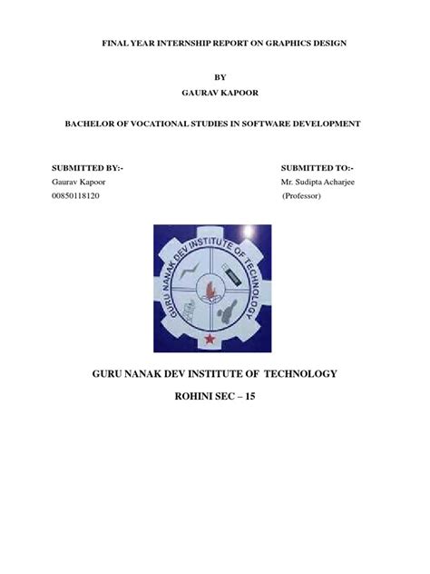 Gaurav Internship Report Pdf Graphics Web Design