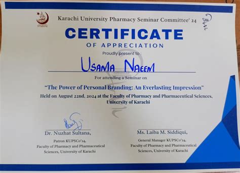 Learned A Lot About Personal Branding Usama Naeem Posted On The Topic