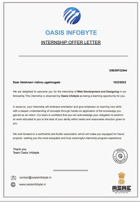 Vaishnavi Ugalmogale On Linkedin Intern Webdevlopment Oasisinfobyte Html Css Javascript