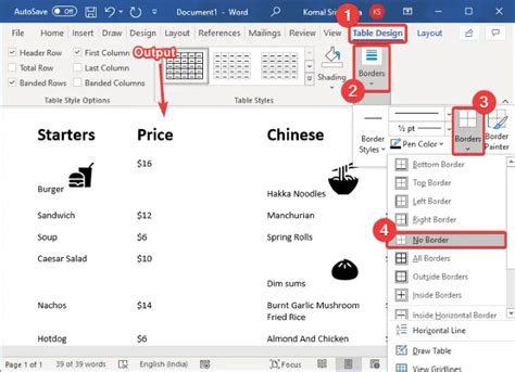 How To Create A Restaurant Menu In Word