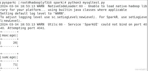 spark实验三 Spark SQL编程初级实践 CSDN博客