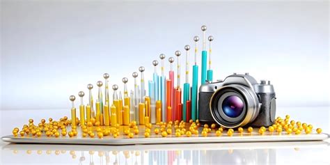 3d Glossy Data Points Representing Performance Analytics Concept On