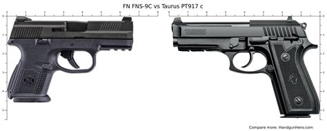 Fn Fns 9c Vs Taurus Pt917 C Size Comparison Handgun Hero