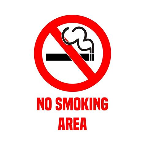 No Smoking Sign Illustration Design For Sticker Sign In Public Area