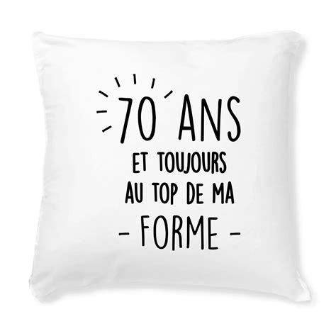 Coussin Anniversaire 70 Ans Idée Cadeau Drôle Tshirt Culte