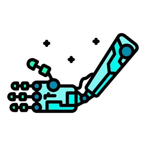 Premium Vector Robot Arm Icon Outline Robot Arm Vector Icon Color Flat Isolated