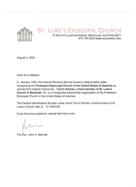Donation Letter Template For Church Br