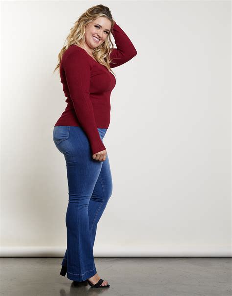 Plus Size You And V Sweater Stylish Plus Size Sweater Pullover 2020ave