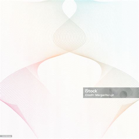 라이트 레드 오렌지 그린 기요쉐 디자인 대칭 트위스트 패턴 컬러 곡선 구불구불한 얇은 선 벡터 추상 배경입니다 워터 마크 돈 지폐 졸업장 인증서템플릿 Eps10 일러스트