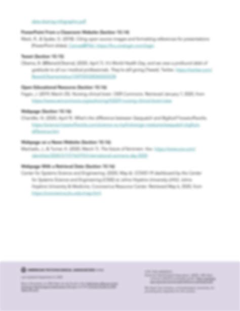 Solution Apa Style Common Reference Examples Guide Apa Style 7th