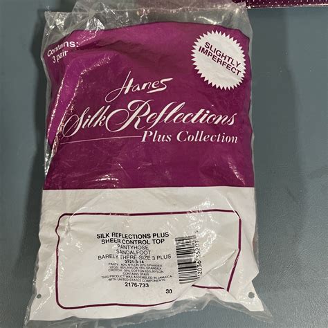 Vtg Hanes Fitting Pretty Pantyhose 761 Barely There … Gem