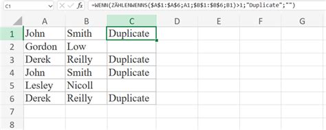 Conditional Formatting To Highlight Duplicates Across Two Columns