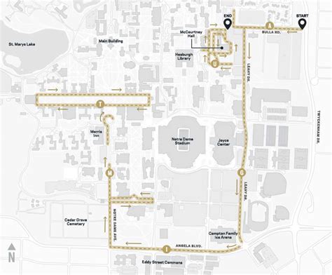 University Of Notre Dame Campus Map