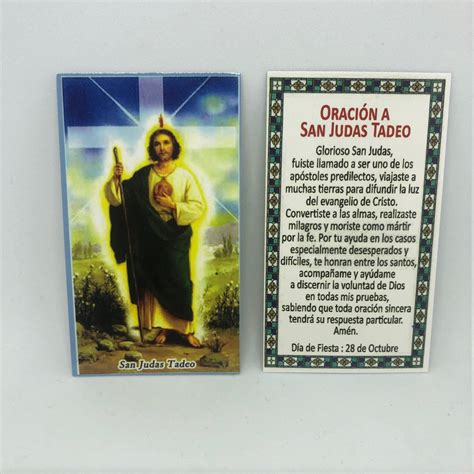 St Jude Prayer Card Saint Jude Taddeus Prayer Card San Judas Tadeo