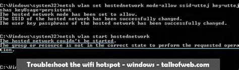 Netsh Wlan Hostednetwork The Hosted Network Could Not Be Started
