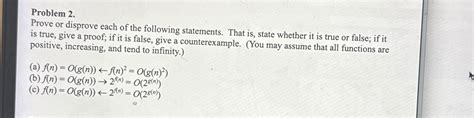 Solved Problem 2prove Or Disprove Each Of The Following