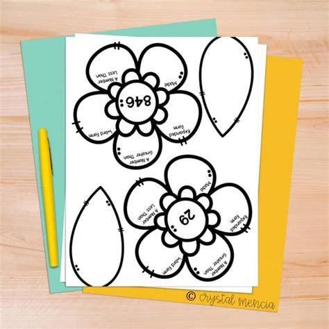 Read Write And Compare Numbers Place Value Spring Craftivity By Crystal