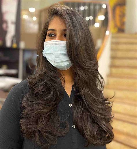Long Layered Haircuts Side Part