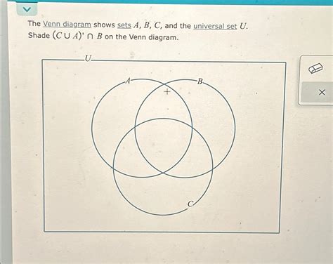 Solved The Venn Diagram Shows Sets A B C ﻿and The Universal