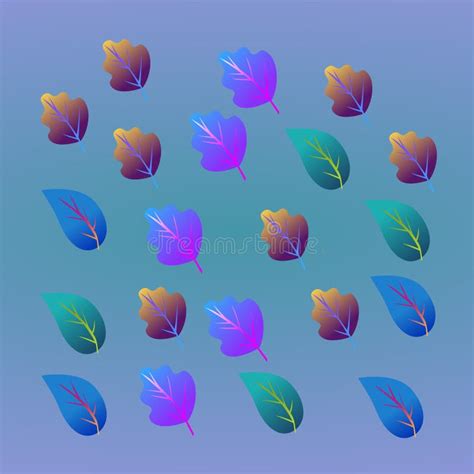 Geometric Leaf Composition Stock Illustration Illustration Of