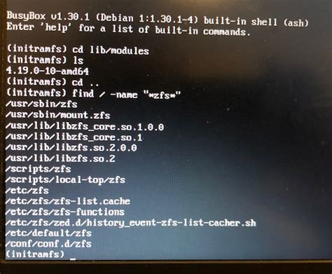 boot zfs modules suddenly stopped loading debian 10 super user
